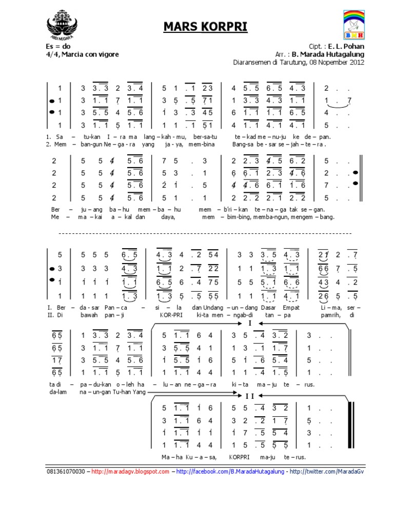 Mars Korpri Arr Satb PDF | PDF