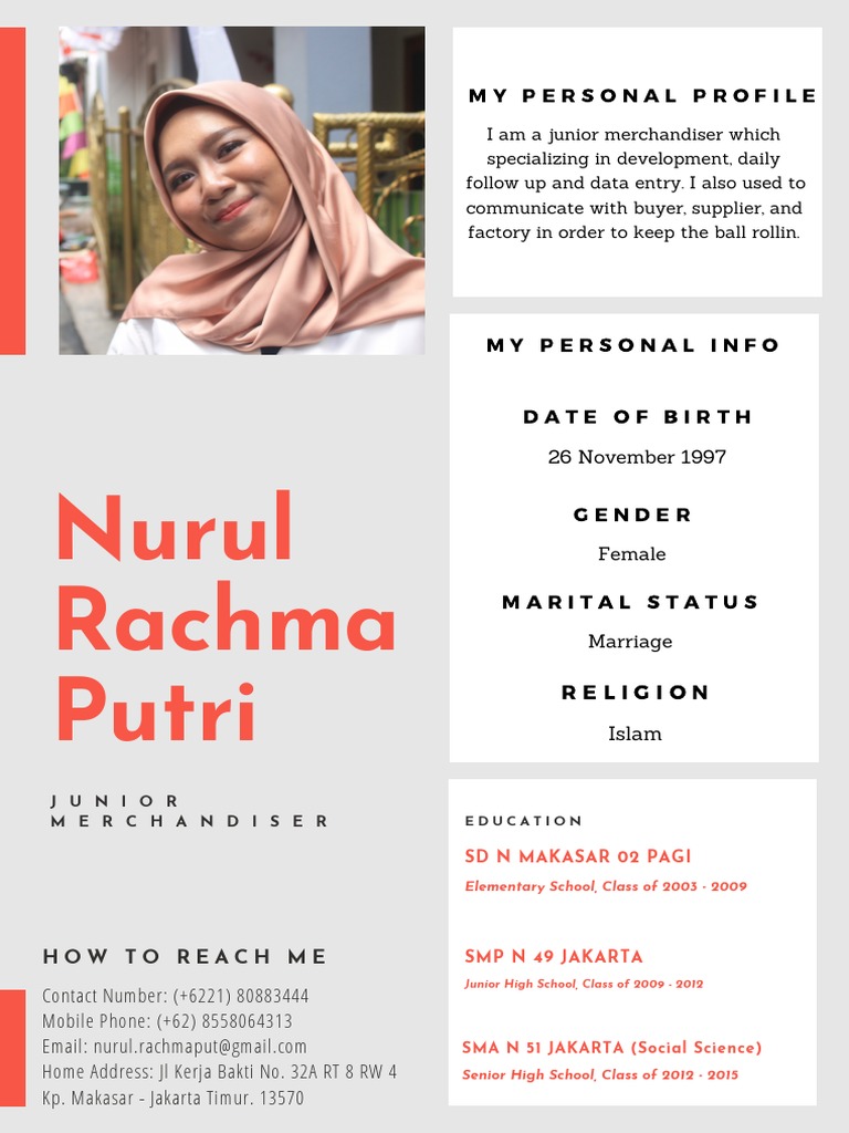 CV Nurul Rachma Putri | PDF