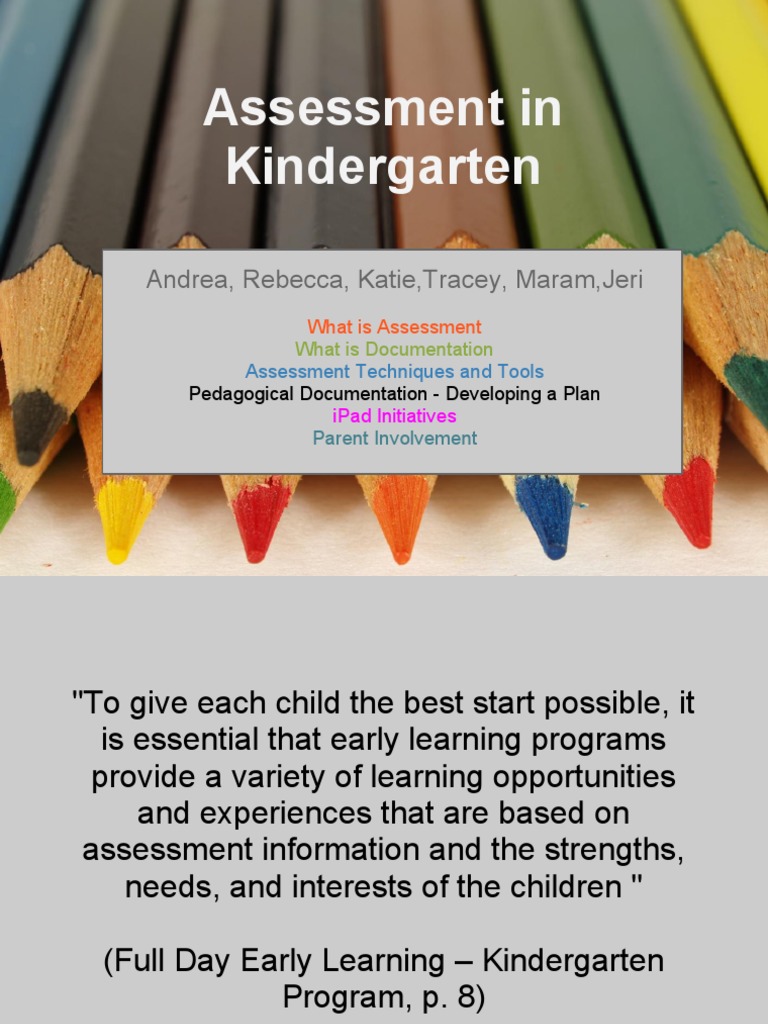 Kindergarten Assessment | PDF | Preschool | Learning