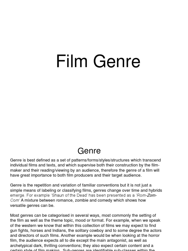 Understanding Film Genres and Conventions | PDF | Genre | Semantics