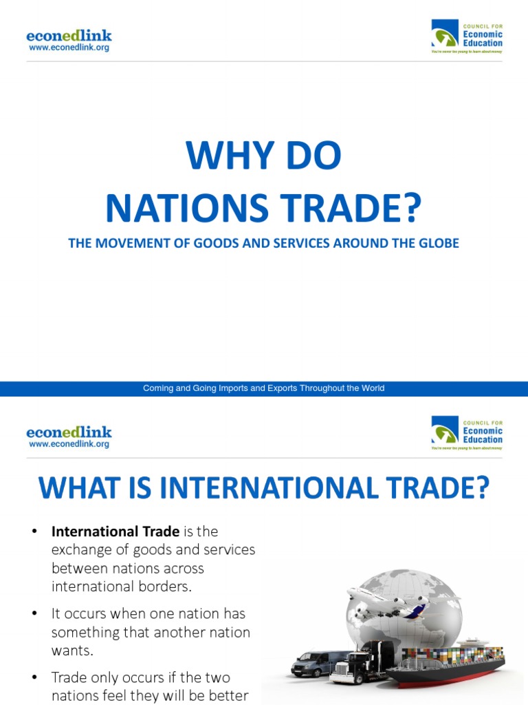 Why Do Nations Trade | PDF | Imports | Trade