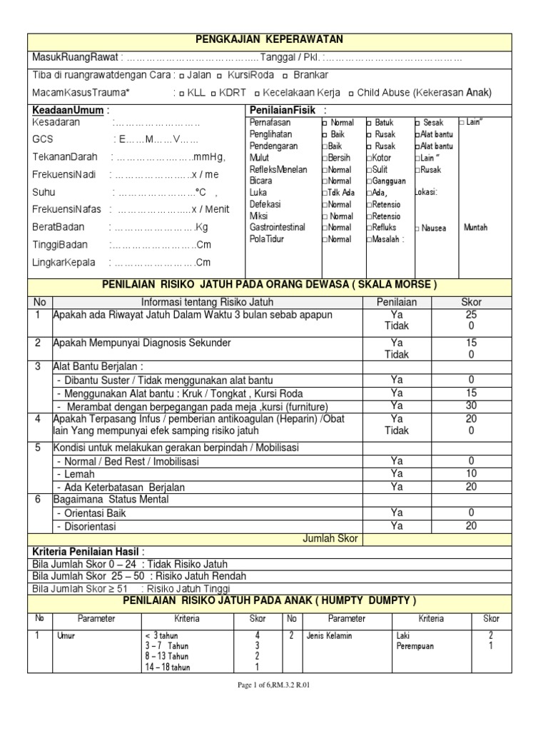 Contoh Pengkajian Keperawatan | PDF