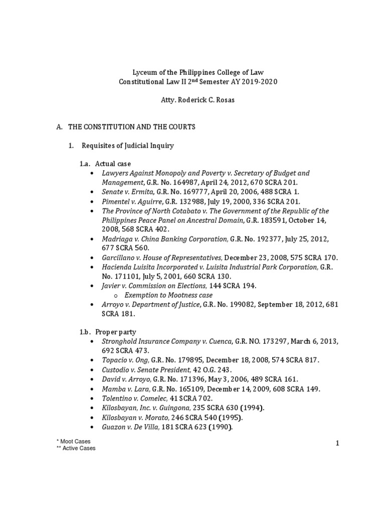 LPU Constitutional Law II - Syllabus 2nd Sem AY 2019 - 2020 PDF | PDF ... LPU Constitutional Law II - Syllabus 2nd Sem AY 2019 - 2020 PDF | PDF ...