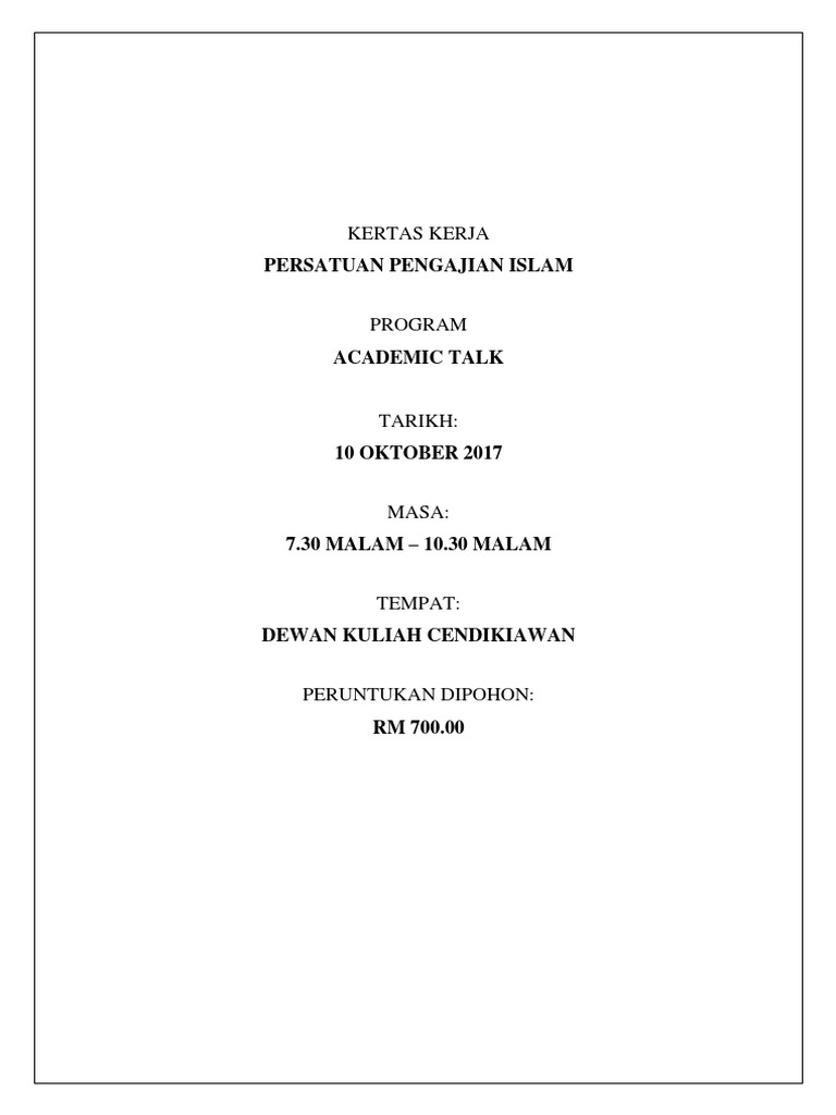 Academic Talk PPI UNITEN 2017/2018 | PDF | Bisnis | Seni