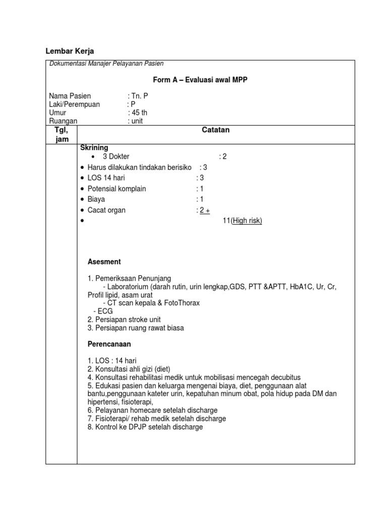 Lembar Kerja Form A - MPP | PDF | Sains & Matematika