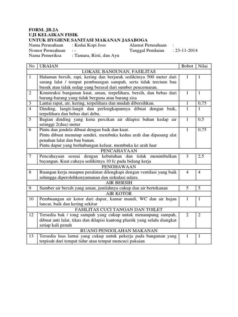 Form Jb2a 2012 | PDF