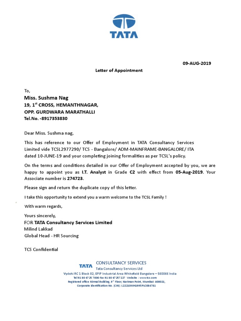 Appointment Letter | PDF | Business