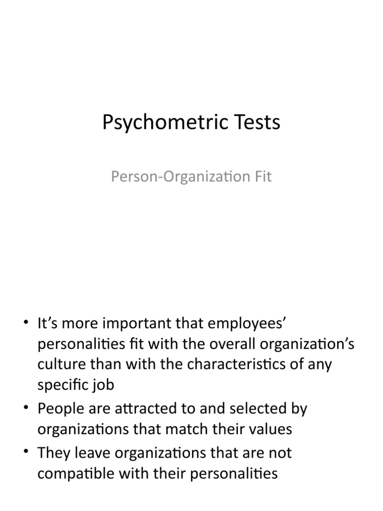 Psychometric Tests | PDF