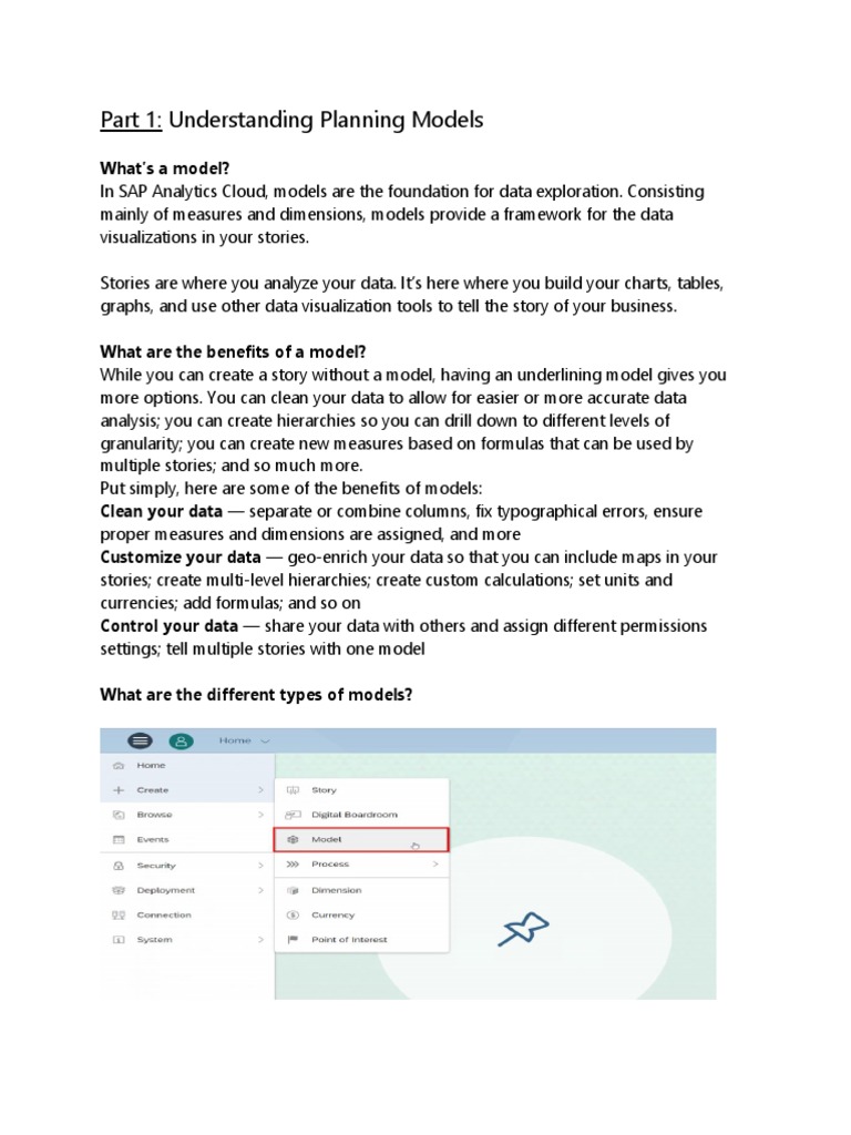 SAC Part 1 - Understanding Planning Models | PDF | Forecasting | Analytics