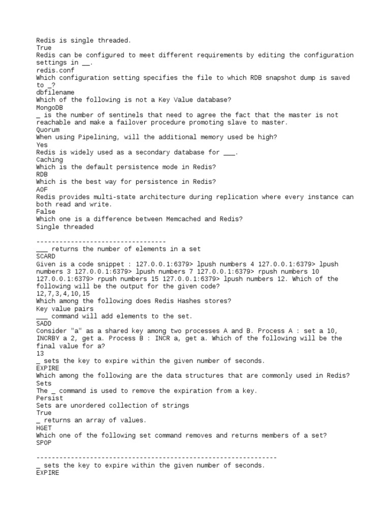 Redis | PDF | Areas Of Computer Science | Software Engineering