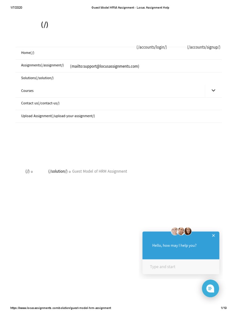 Guest Model HRM Assignment - Locus Assignment Help | PDF | Employment | Labour Economics