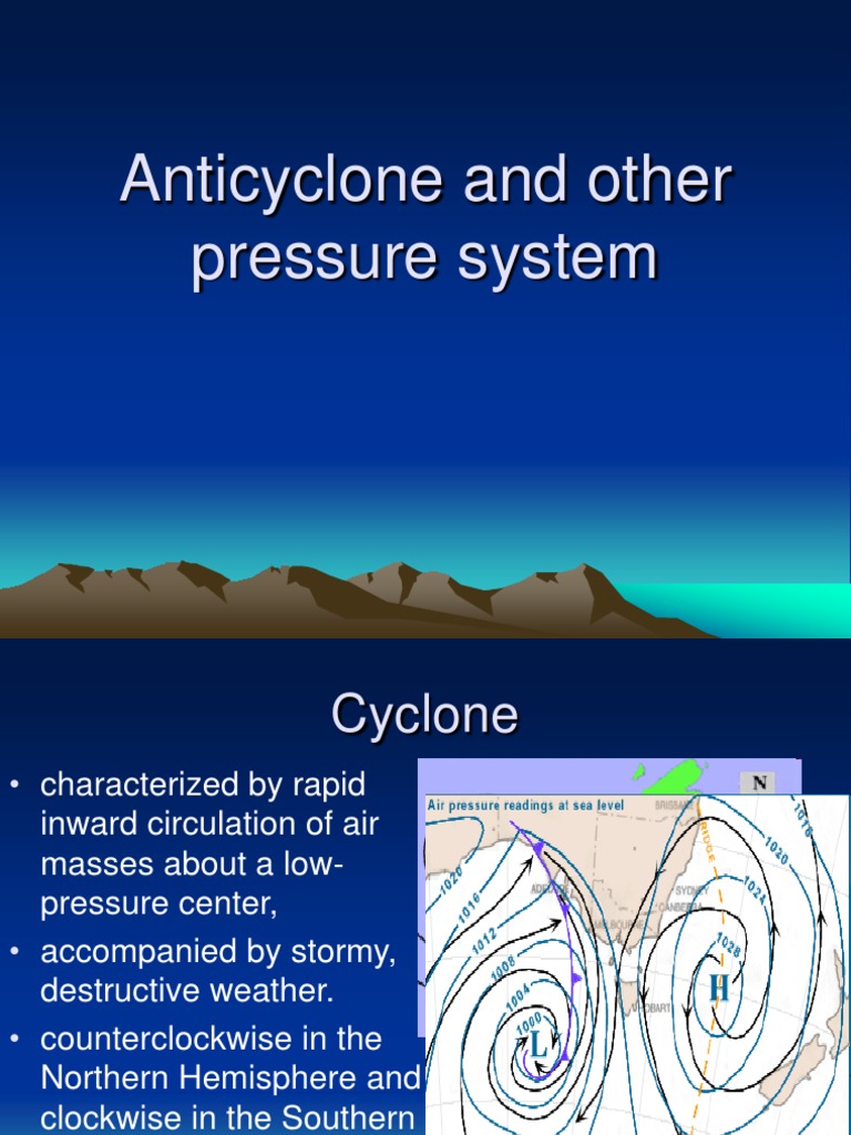 Anticyclone and Other Pressure System | PDF