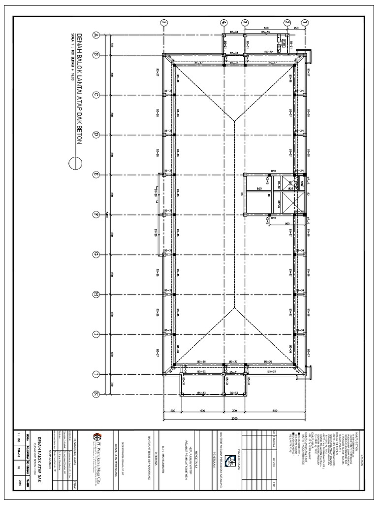 Denah Balok Atap Dak Beton | PDF