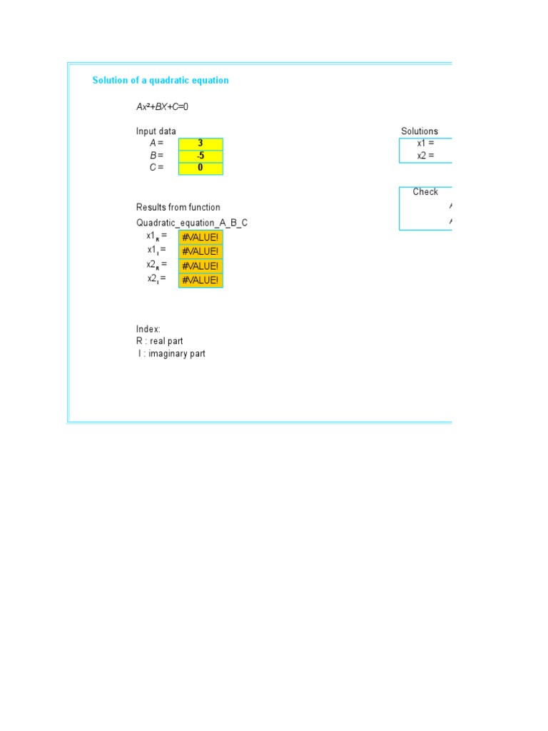 Math. Quadratic and Cubic Equations Solve With VBA Functions | PDF ... Math. Quadratic and Cubic Equations Solve With VBA Functions | PDF ...