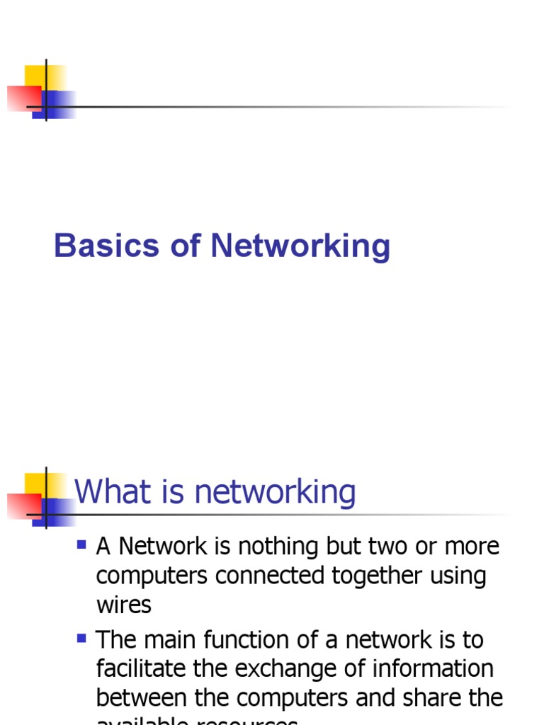 Basics of Networking | PDF | Computer Network | Ethernet