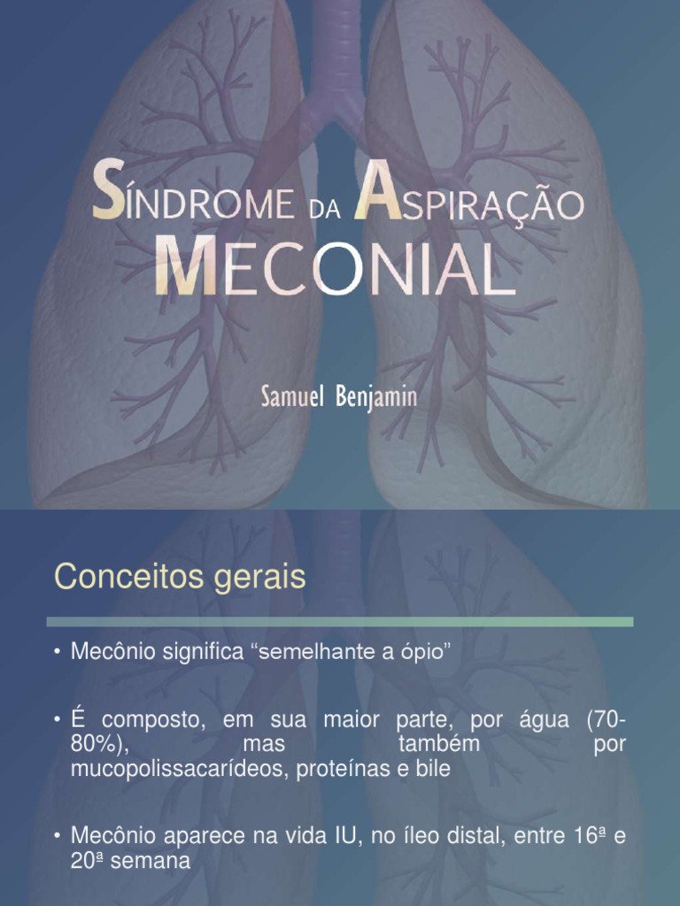 Síndrome Da Aspiração Meconial | PDF | Especialidades médicas | Doenças ...