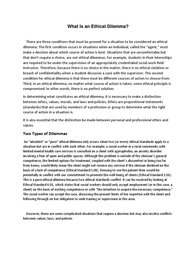 What Is An Ethical Dilemma | PDF | Competence (Human Resources ...