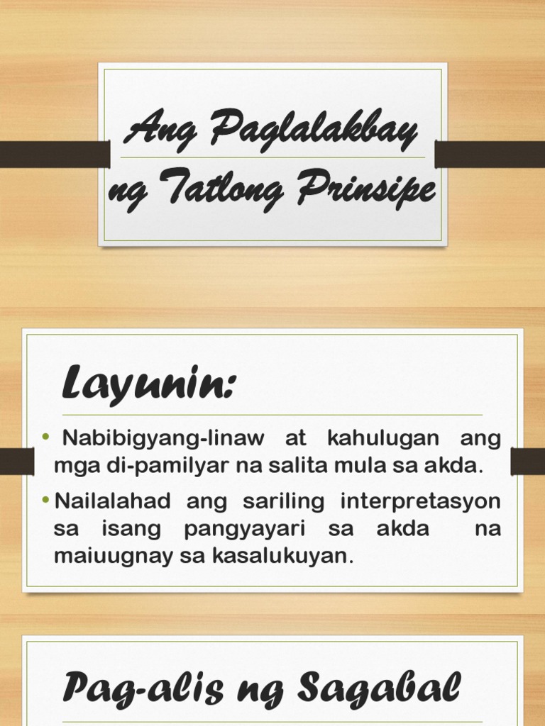 Ang Paglalakbay NG Tatlong Prinsipe | PDF