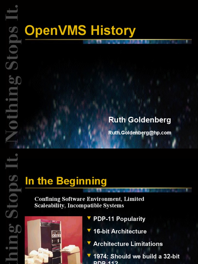 Openvms History: Ruth Goldenberg | PDF | Computer Science | Information Age