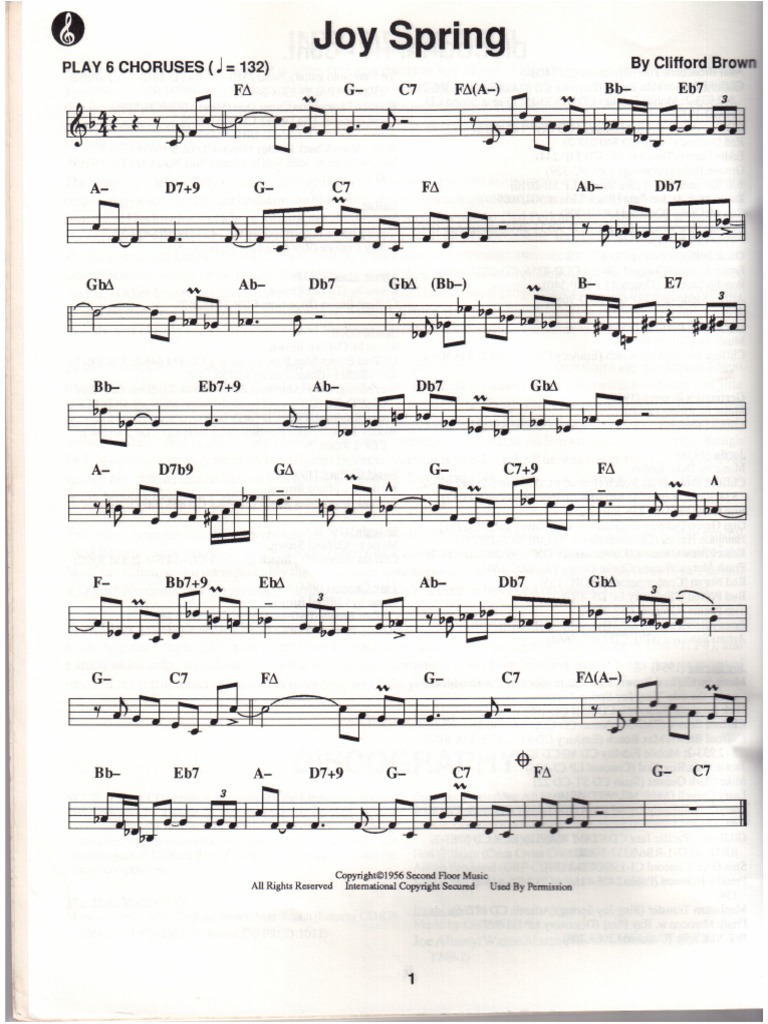 Joy Spring Lead Sheet | PDF