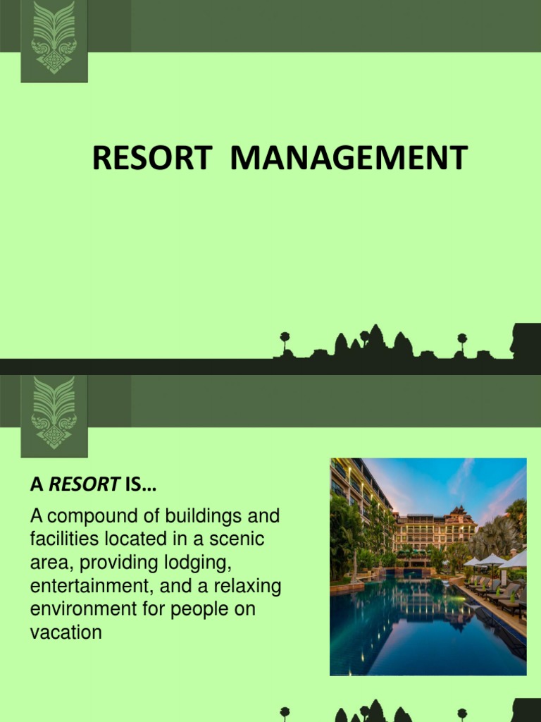 Understanding Resort Management Basics | PDF | Resort | Spa
