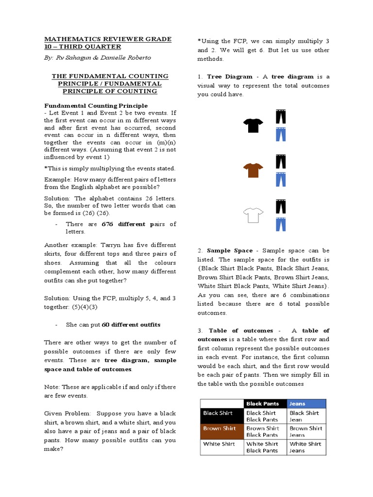 Math Reviewer GR 10 3RD Quarter PDF | PDF | Permutation | Probability