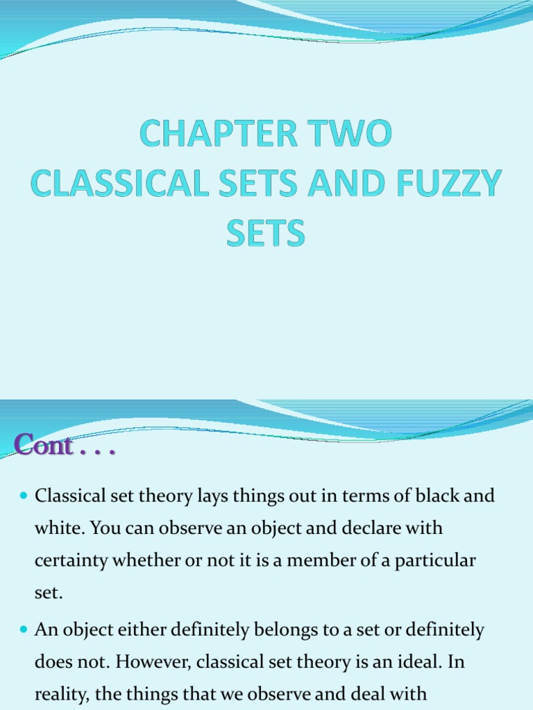 Fuzzy Logic and Fuzzy Set | PDF | Set (Mathematics) | Fuzzy Logic