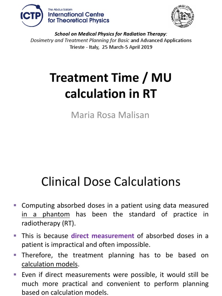 4 MU Calc1 | PDF | Radiation Therapy | Absorbed Dose