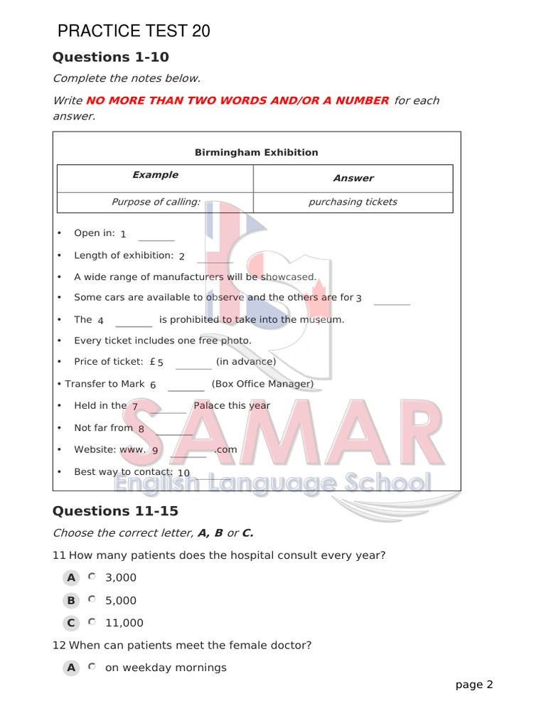 Ielts Practice Test 2020 | PDF | Dune | Storytelling