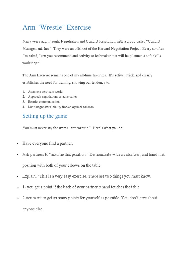 Arm | PDF | Conflict Resolution | Negotiation