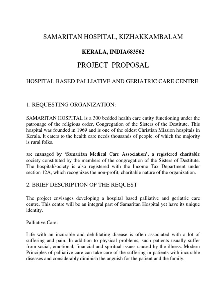 Hospital Proposal | PDF | Palliative Care | Hospital