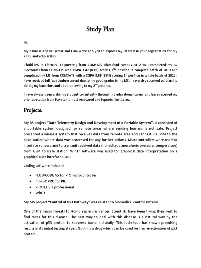 Study Plan PHD | PDF | Electronics | Innovation