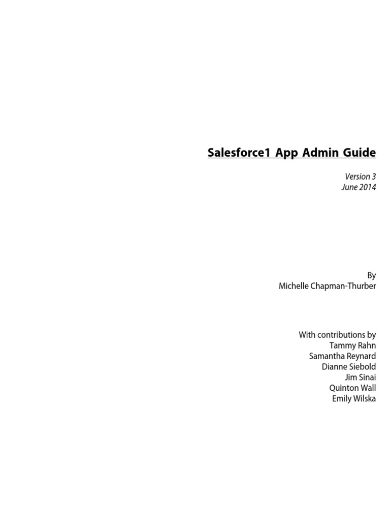 Salesforce1 App Admin Guide Pdf Pdf Mobile App Ios