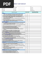 PRODUCT AUDIT CHECKLIST PCB Template | PDF