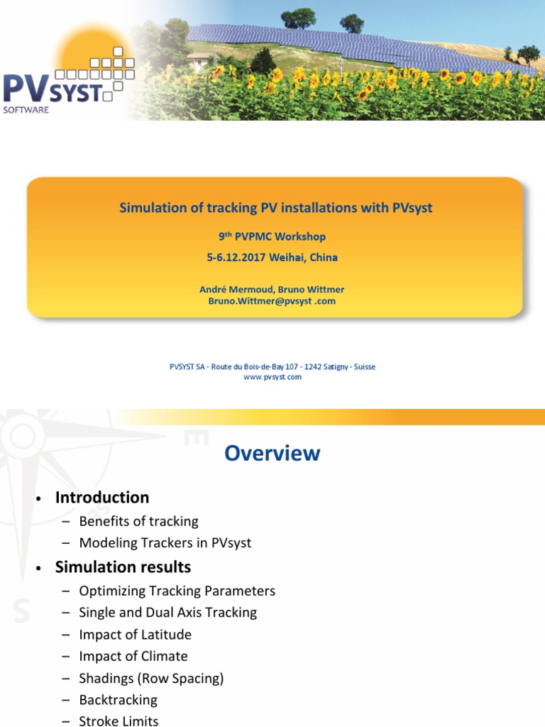 Tracking System PVsyst | PDF | Applied And Interdisciplinary Physics ...