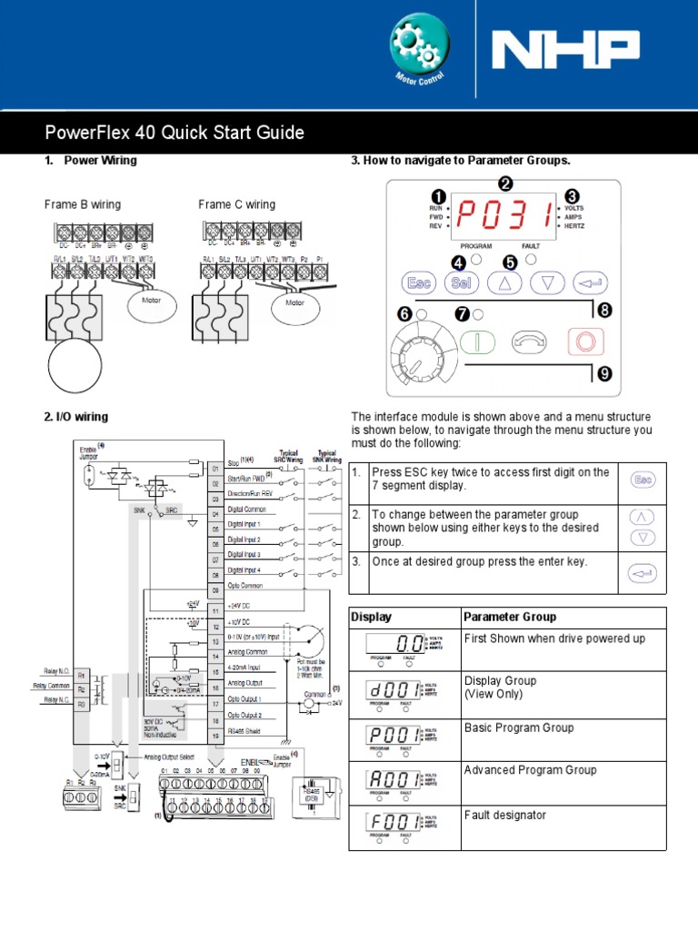 PF40 Quick Start PDF | PDF | Menu (Computing) | Electricity