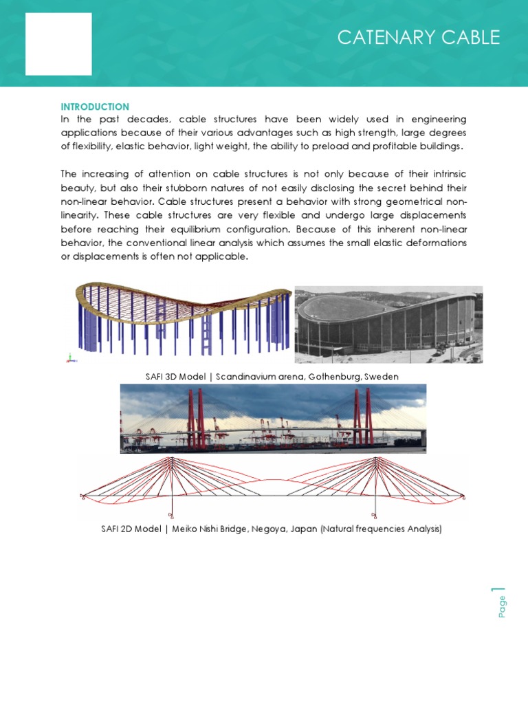 Catenary Cable | PDF | Stiffness | Nonlinear System
