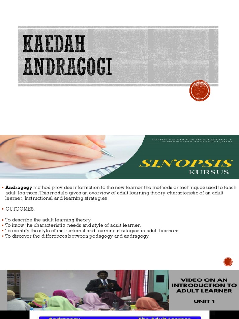 Kaedah Andragogi | PDF | Adult Education | Learning Theory (Education)