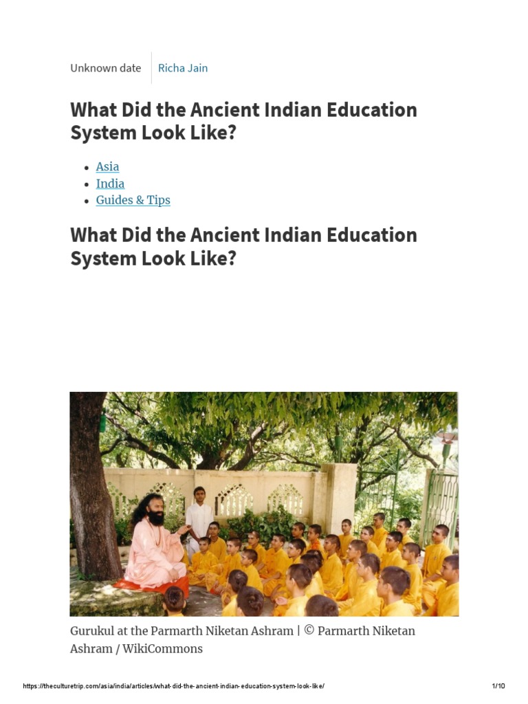 What Did The Ancient Indian Education System Look Like | PDF | Vedas ...