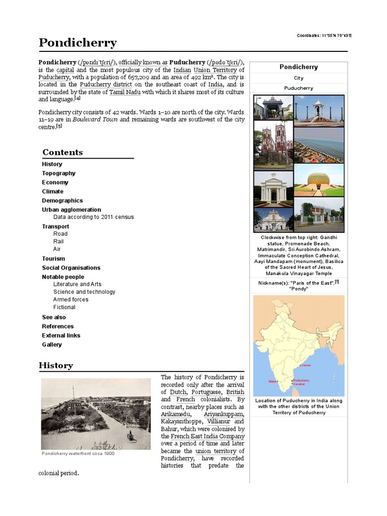 Pondicherry | Download Free PDF | Nature