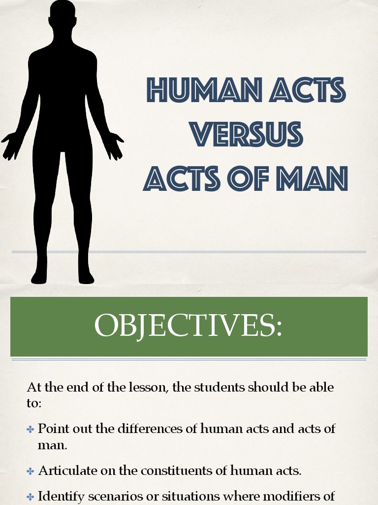 Human Acts vs Acts of Man Explained | PDF | Free Will | Morality