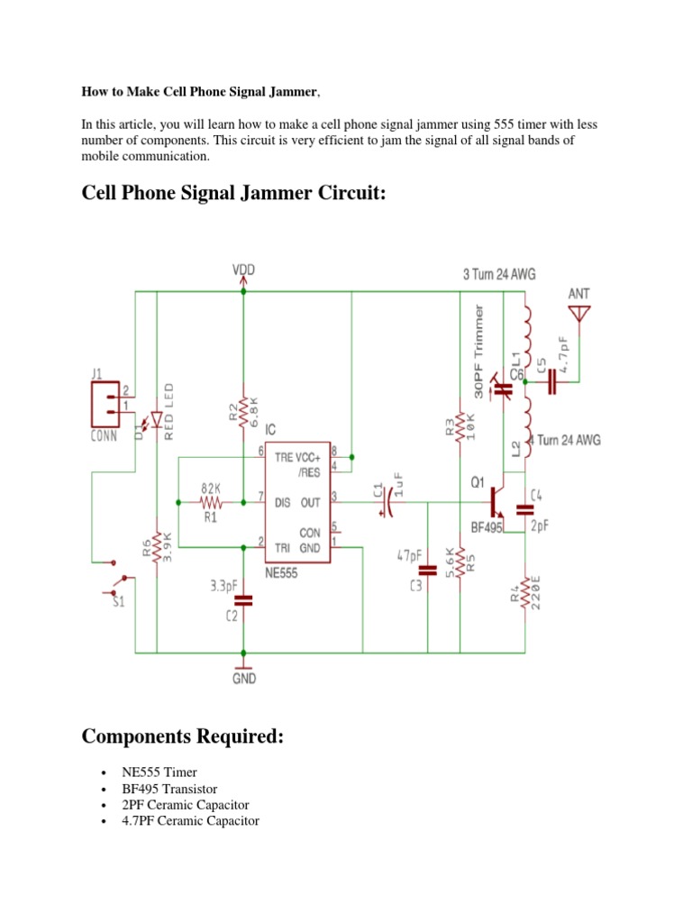 How To Make Cell Phone Signal Jammer | PDF | Amplifier | Capacitor
