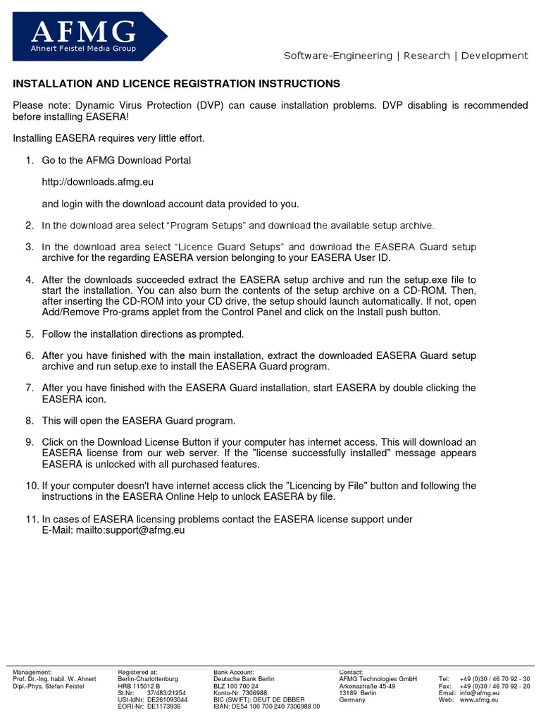 EASERA Installation Information | PDF | Download | World Wide Web
