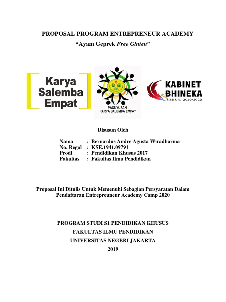 (Andre) Proposal Bisinis EA PDF | PDF