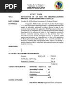 Sample Activity Design For School | PDF | Teachers | Educational Technology