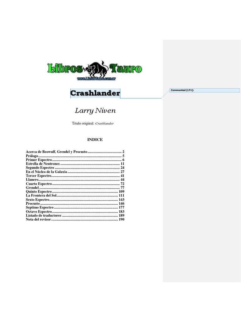 Niven, Larry - Crashlander | PDF | Estrellas | Beowulf