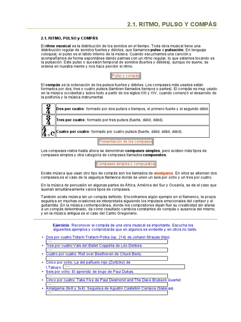Ritmo y compás en la música | PDF | Acorde (Música) | Escala (música)