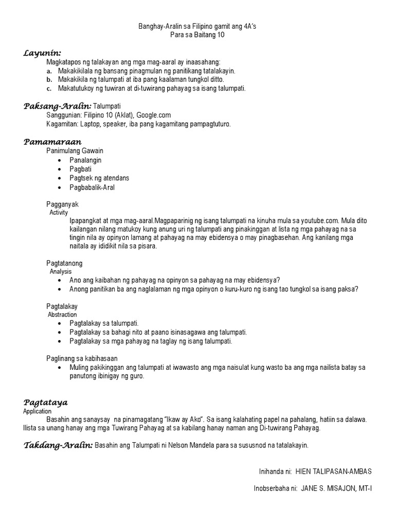Banghay2 Cot #3RD GRADING | PDF