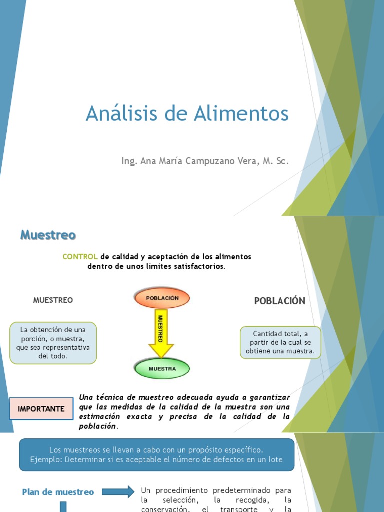 Analisis de Alimentos MUESTREO PDF | PDF | Muestreo (Estadísticas) | Métodos de búsqueda