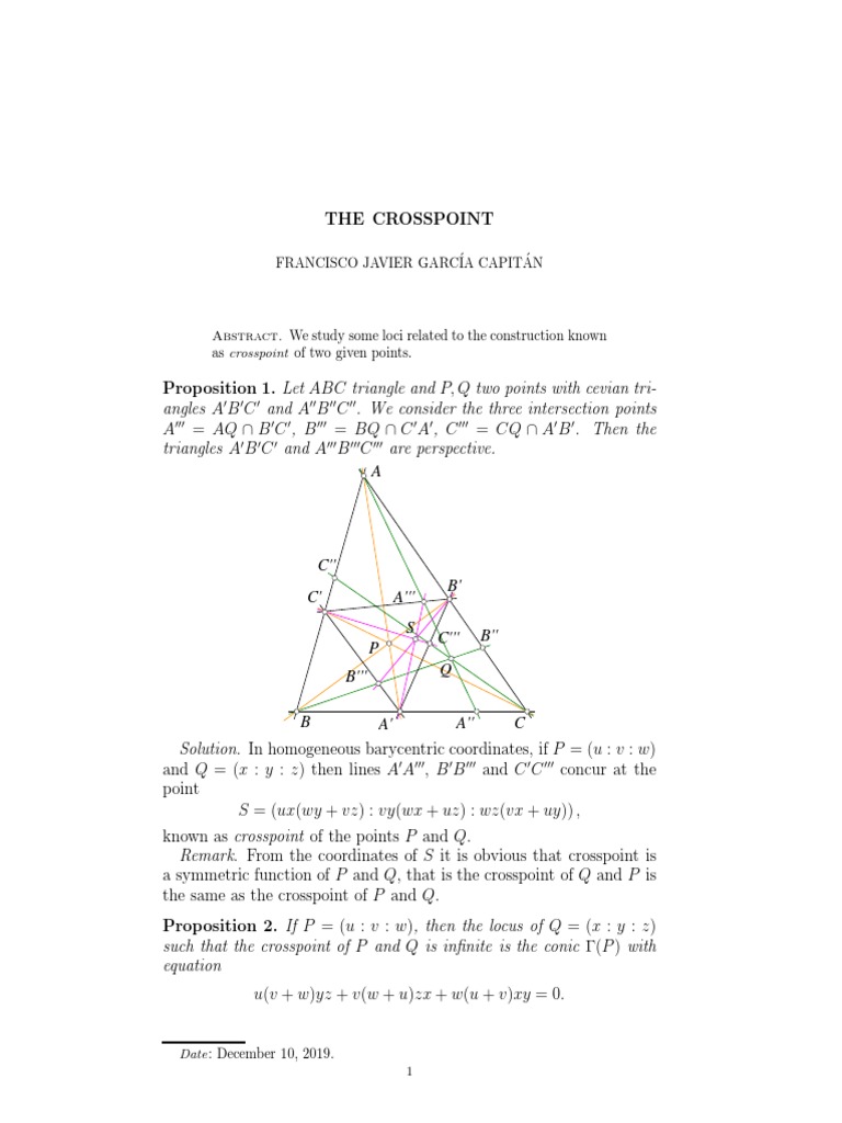 Crosspoint | PDF | Geometric Shapes | Euclidean Geometry